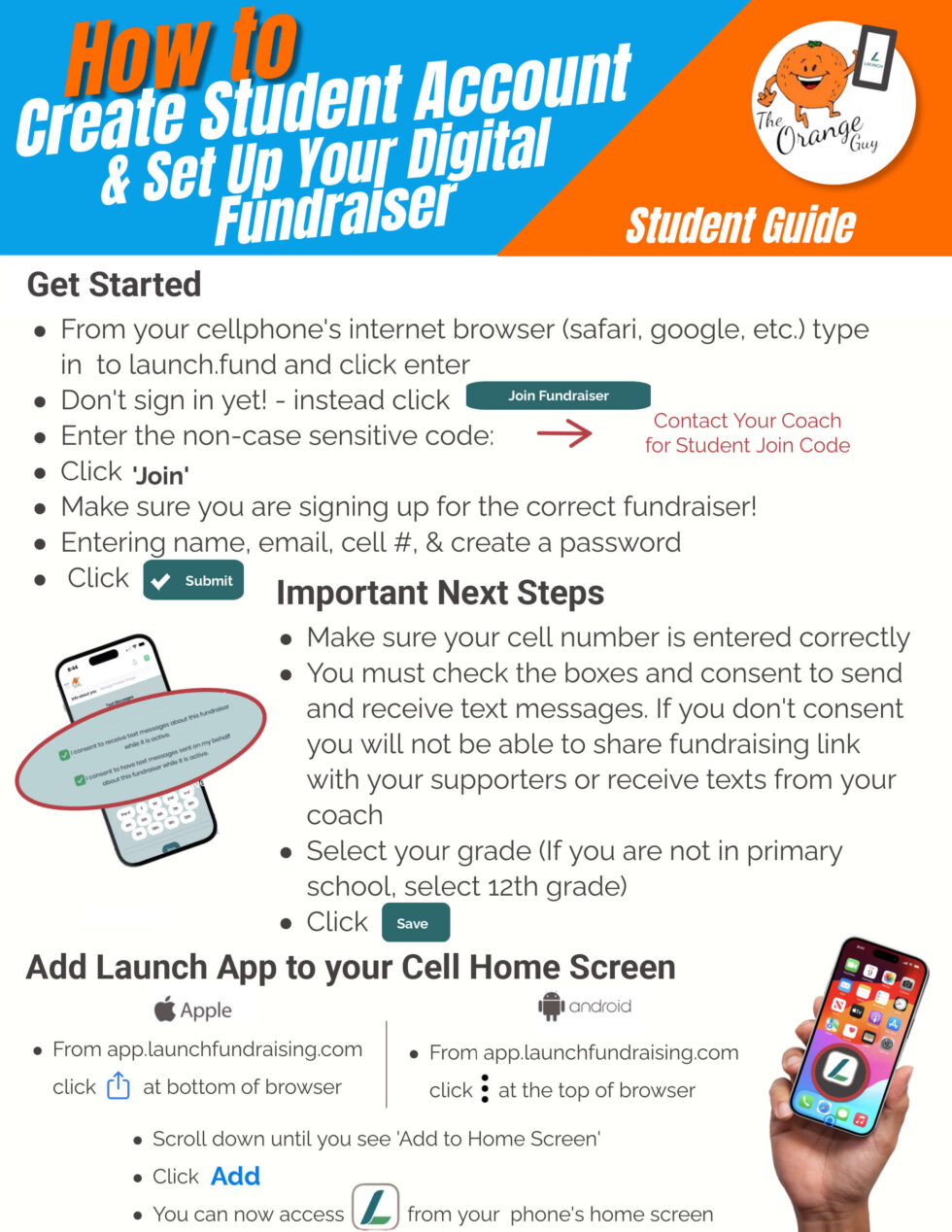 How to Set Up Account-Students | The Orange Guy